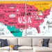 United States Map USA Map Canvas United States Print USA Map | Etsy