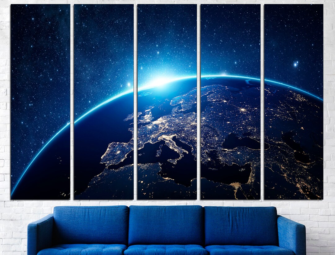 Space Wall Art Extra Large Wall Art Planet Wall Art Space Poster ...