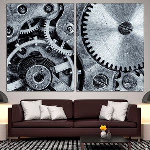 Engine Canvas Abstract Canvas Art Engine Art Motor Decor Metal Photo ...