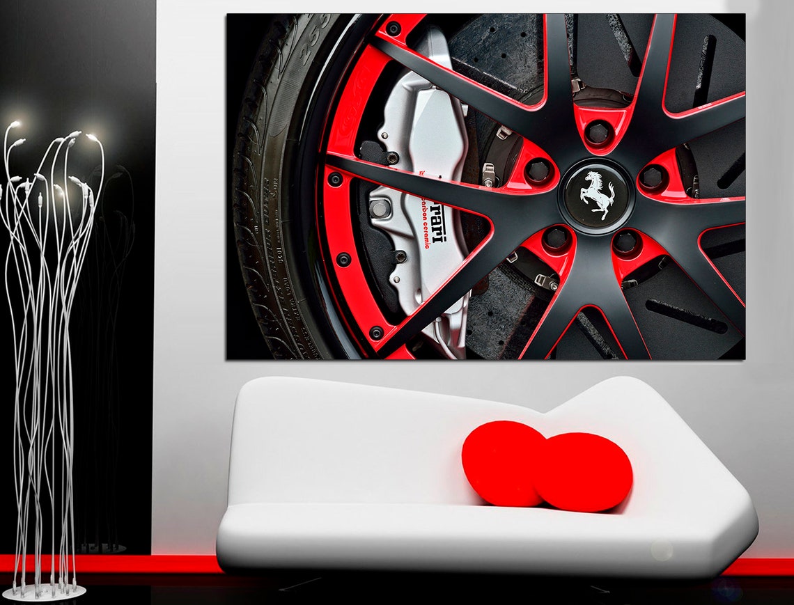 Ferrari Sport Car Large Wall Art Car Canvas Car Decoration Car - Etsy