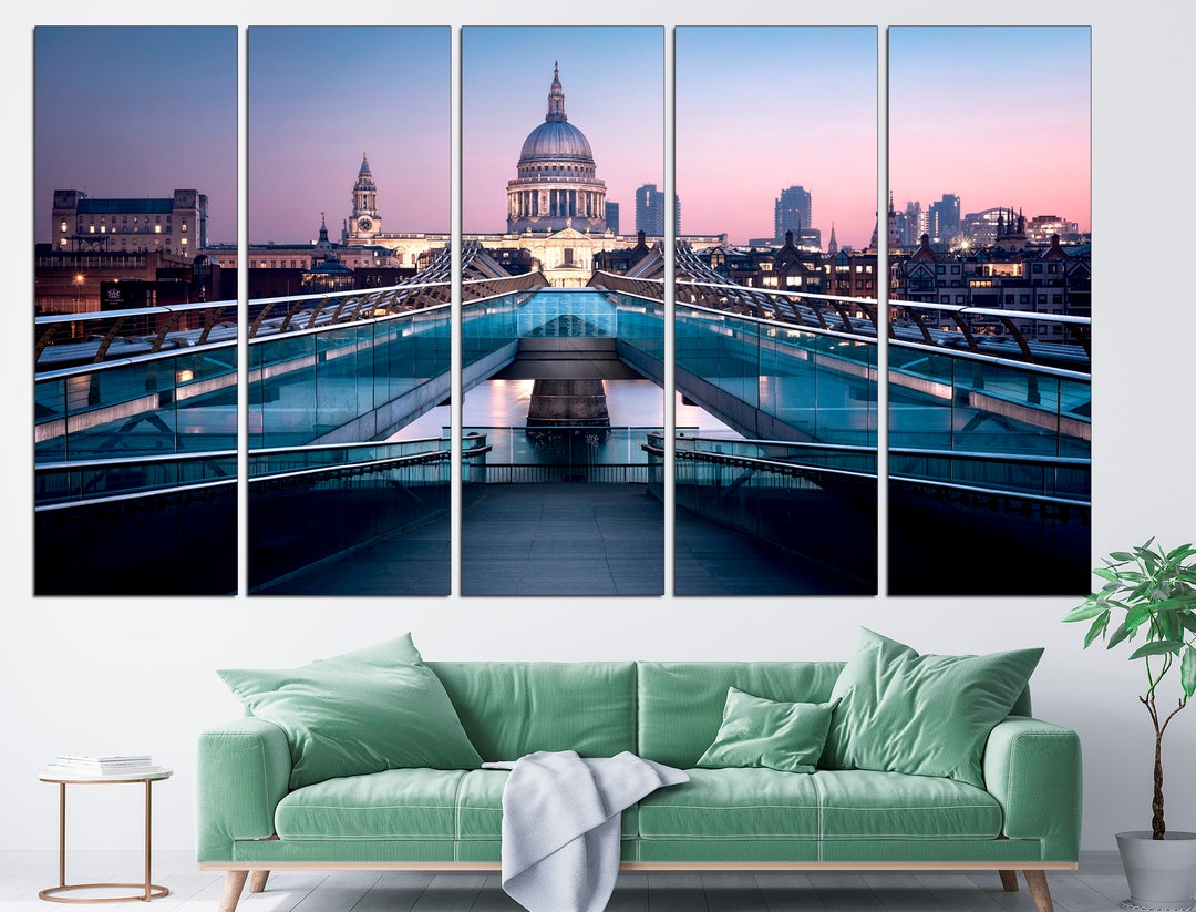Millennium Bridge London Canvas Print Bridge in London - Etsy