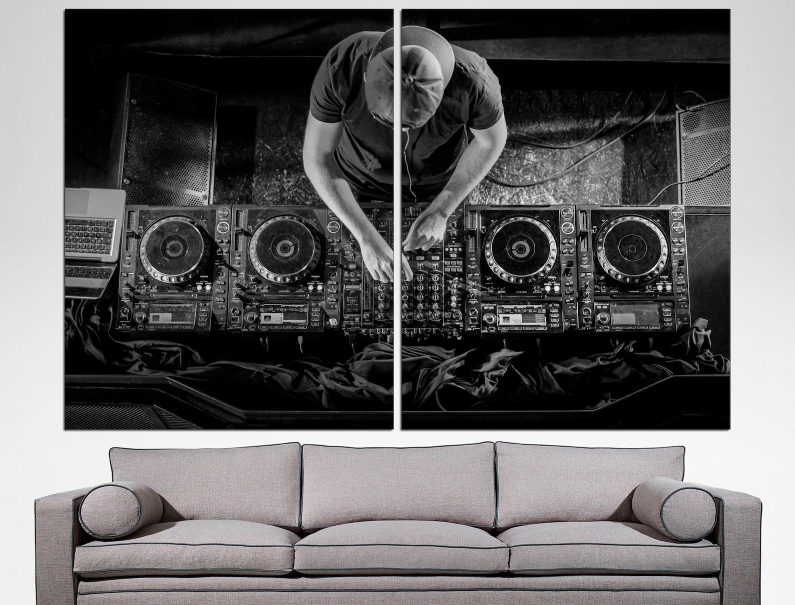 DJ Wall Art Modern Wall Decor DJ Poster Music Wall Art Canvas Wall Art ...