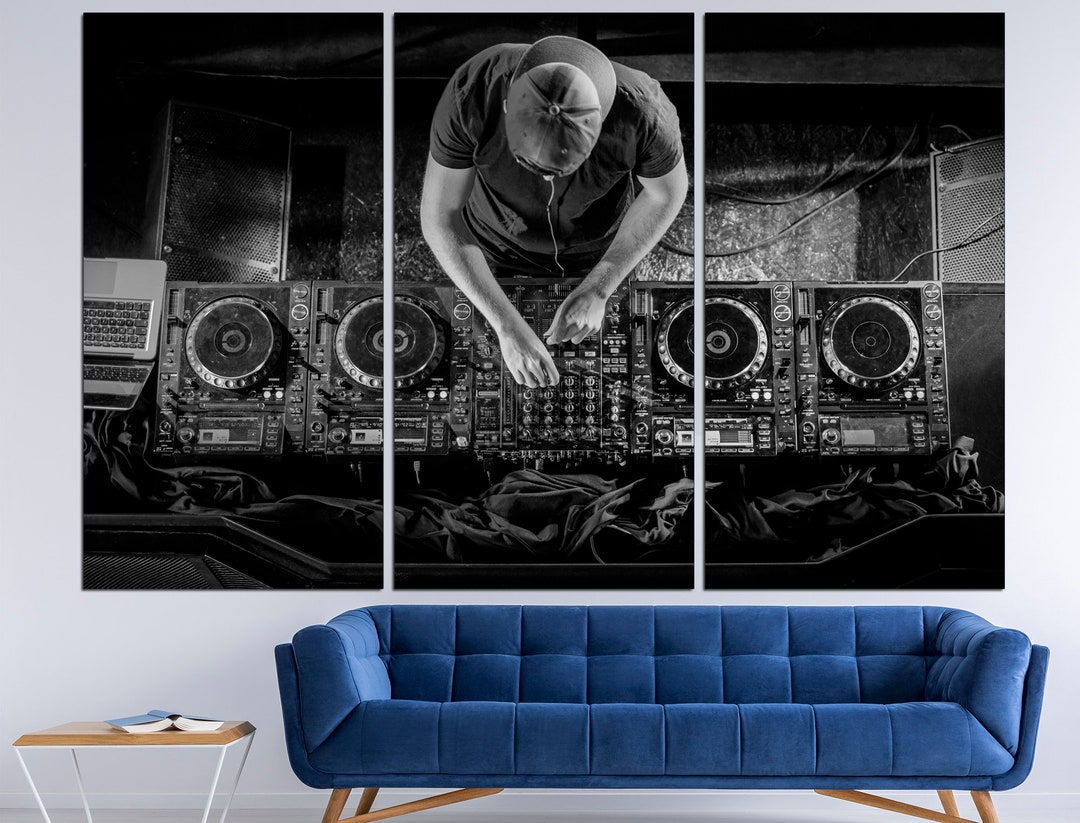 DJ Wall Art Modern Wall Decor DJ Poster Music Wall Art Canvas - Etsy