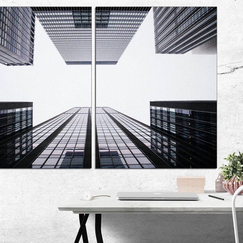 Triptych Architecture Art - Etsy