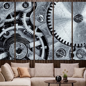 Engine Canvas Abstract Canvas Art Engine Art Motor Decor Metal Photo ...