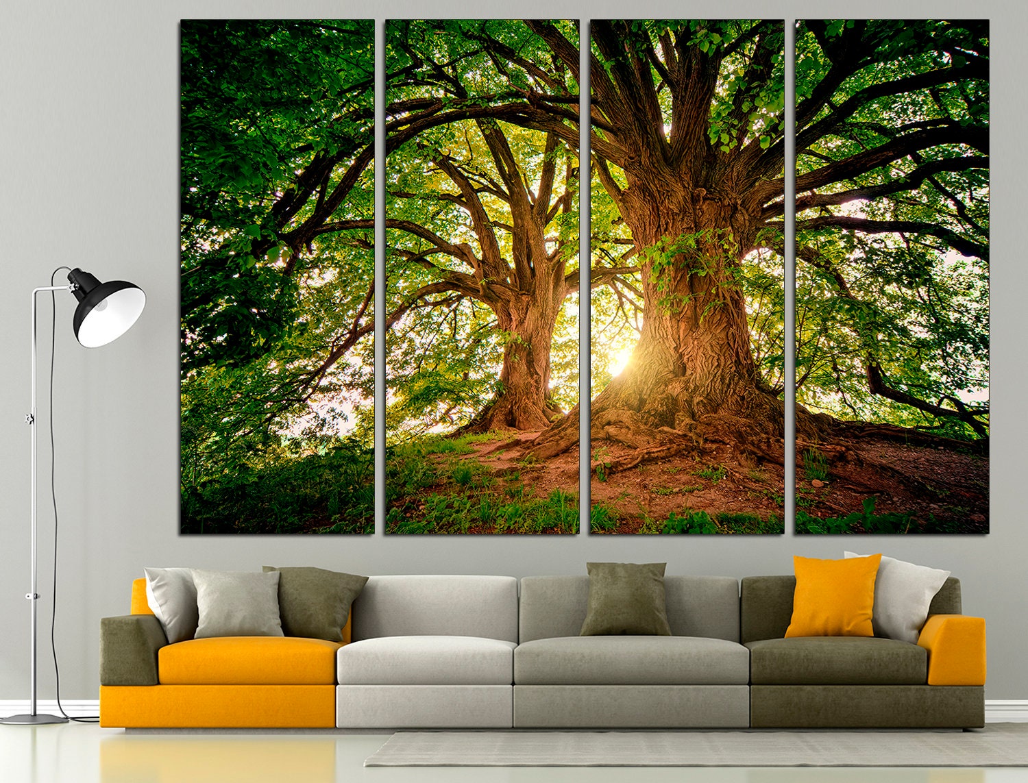 Baum Leinwand Wandkunst Wald Leinwand Kunst Naturdrucke Landschaftsdruck Wald Poster ExtragroBe Wandkunst Etsy