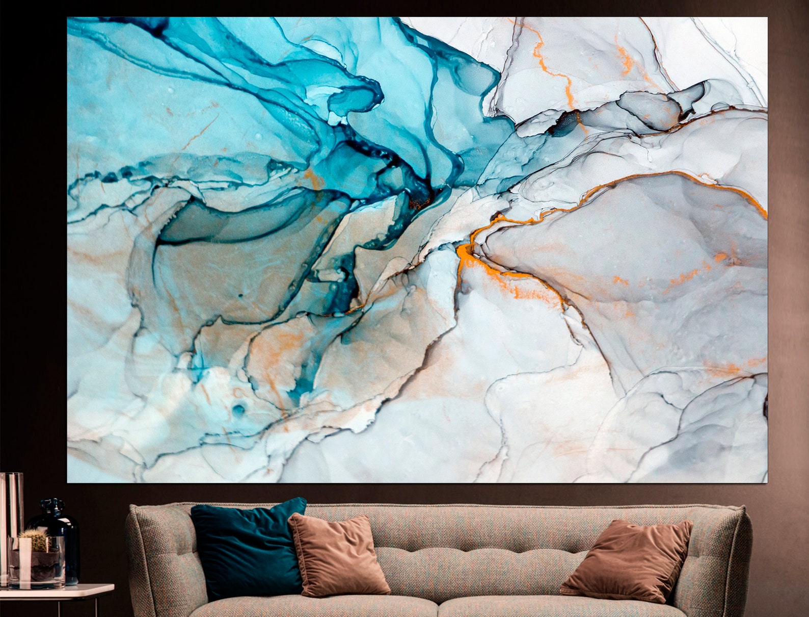 Marble Canvas Art Abstract Marble Large Wall Art Marble Print - Etsy