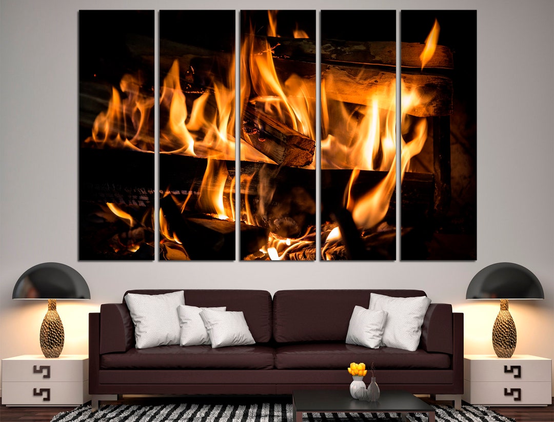 Fire Wall Art Fire Print Canvas Extra Large Wall Art Fire - Etsy