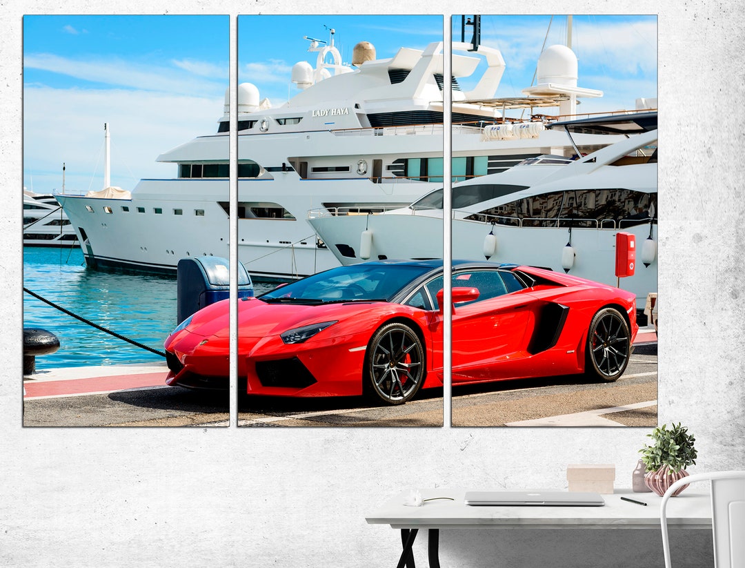 Lamborghini Wall Art Car Art Canvas Lamborghini Canvas Auto Wall Decor ...