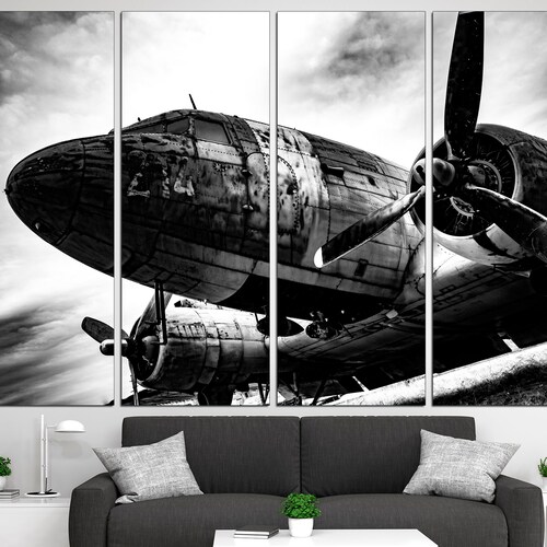 Airplane Wall Art Large Wall Art Aviation Decor Airplane - Etsy