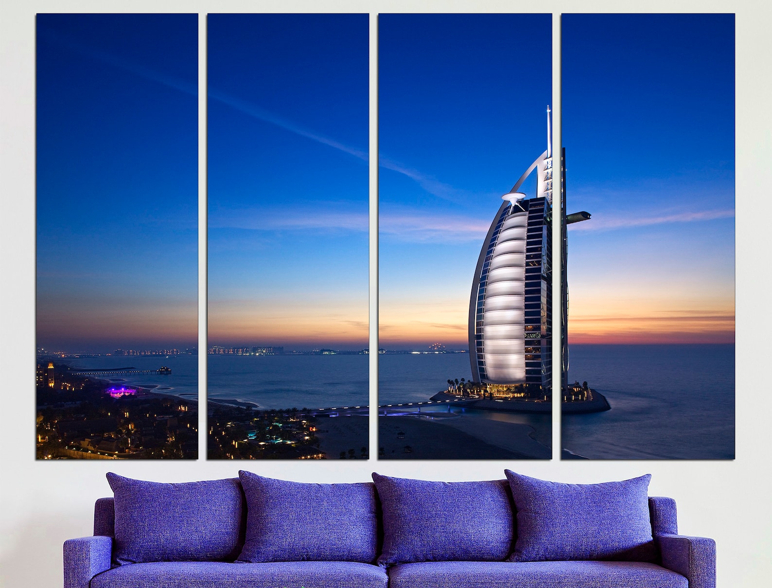 Dubai Skyline Set of 5 Wall Art Dubai Office Decor Wall Art | Etsy