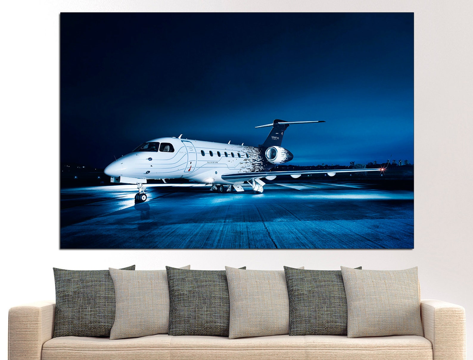 Airplane Wall Art Custom Canvas Print Aviation Wall Decor - Etsy