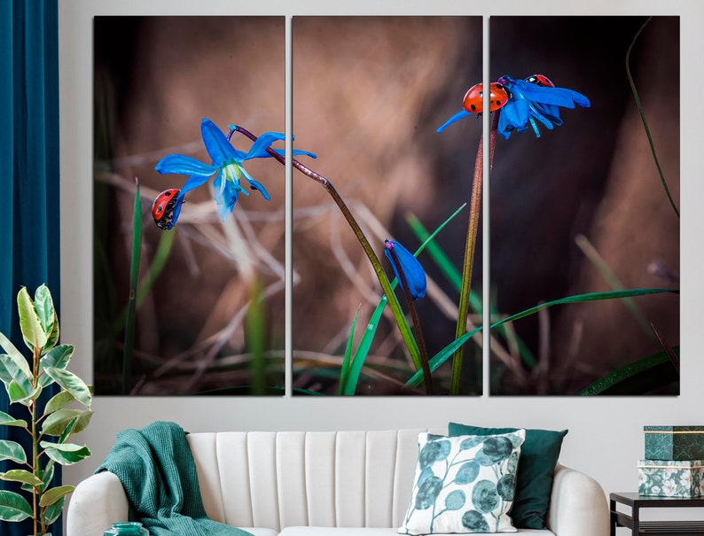 Ladybug Wall Art Multi Panel Wall Art Ladybug Canvas Art New - Etsy