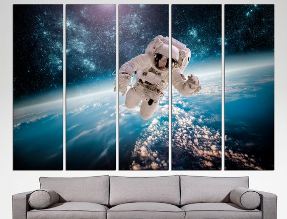Astronaut Wall Art Space Poster Astronomy Art Planet Wall Art - Etsy