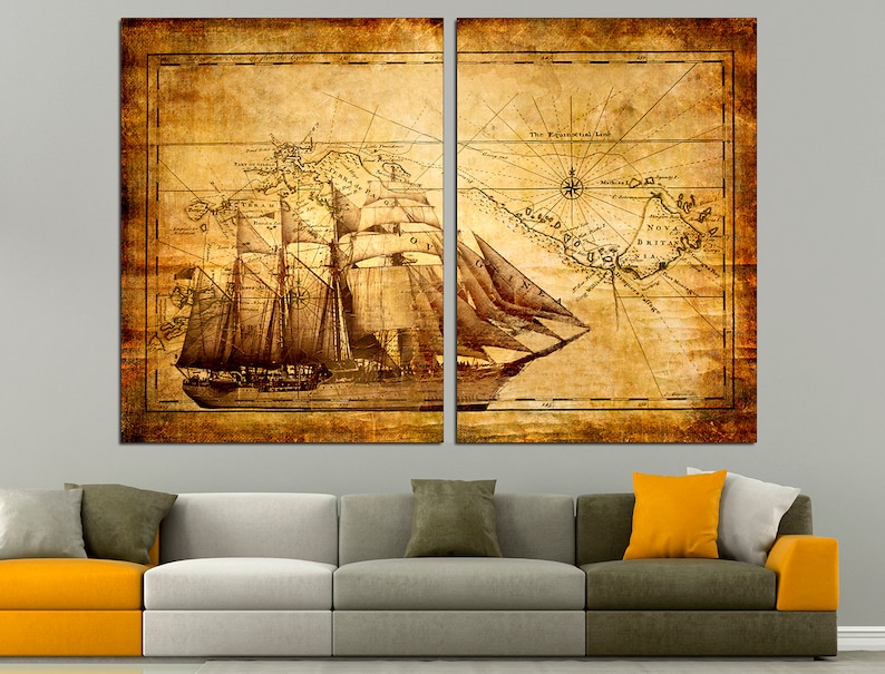 Vintage World Map Extra Large Wall Art World Map Poster Old - Etsy