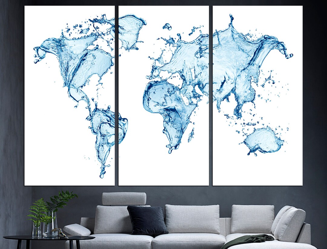 World Map Print Extra Large Wall Art World Map Wall Decor Map - Etsy