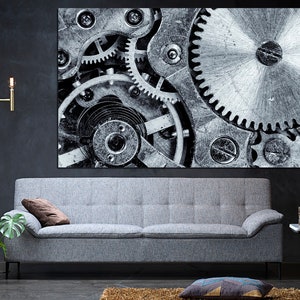 Engine Canvas Abstract Canvas Art Engine Art Motor Decor Metal Photo ...