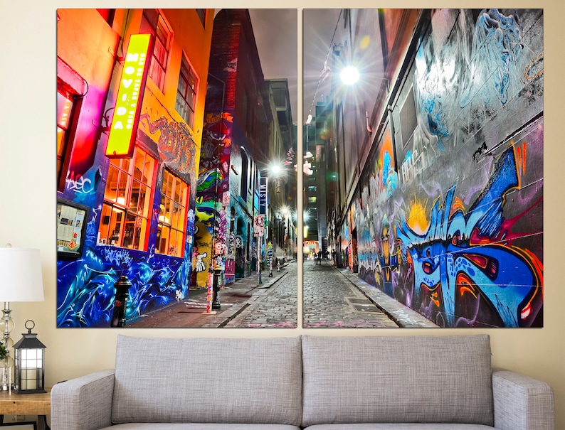 Street Art Canvas Graffiti Wall Art Large Canvas Art Colorful Wall Art ...