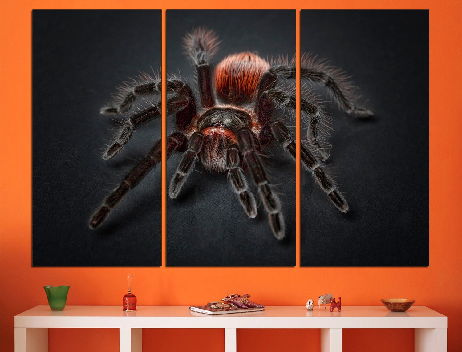 Spider Wall Art Extra Large Wall Art Spider Poster Triptych | Etsy
