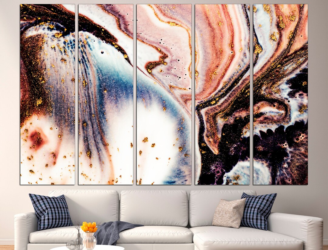 Gold Marble Art Marble Wall Art Gold Marble Decor Gold Wall - Etsy
