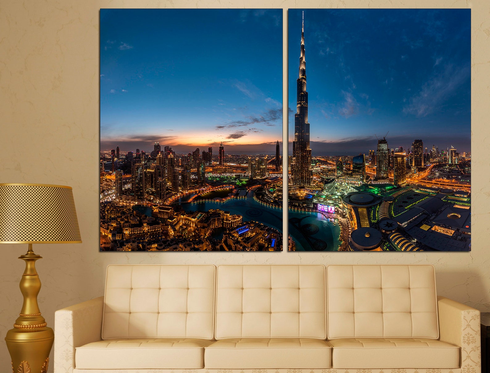 Dubai Wall Art Dubai Office Decor Night City Wall Art Dubai - Etsy