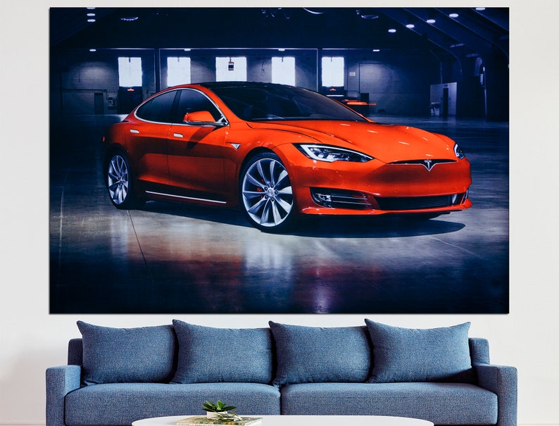 Tesla Model S Tesla Wall Art Tesla Poster Tesla Print Tesla | Etsy