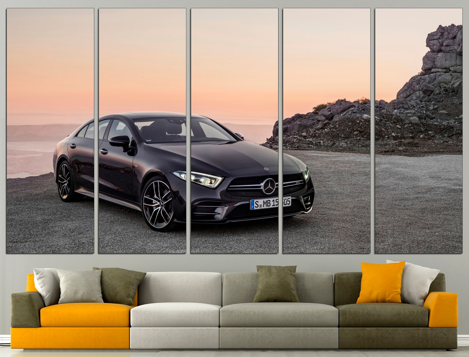 Mercedes Benz Car Canvas Art Mercedes Wall Art Supercar Wall Art ...