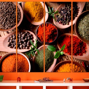 Kitchen Poster Kitchen Herbs Spices Spices Wall Prints Spices Canvas ...