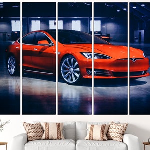 Tesla Model S Tesla Wall Art Tesla Poster Tesla Print Tesla Car Tesla ...