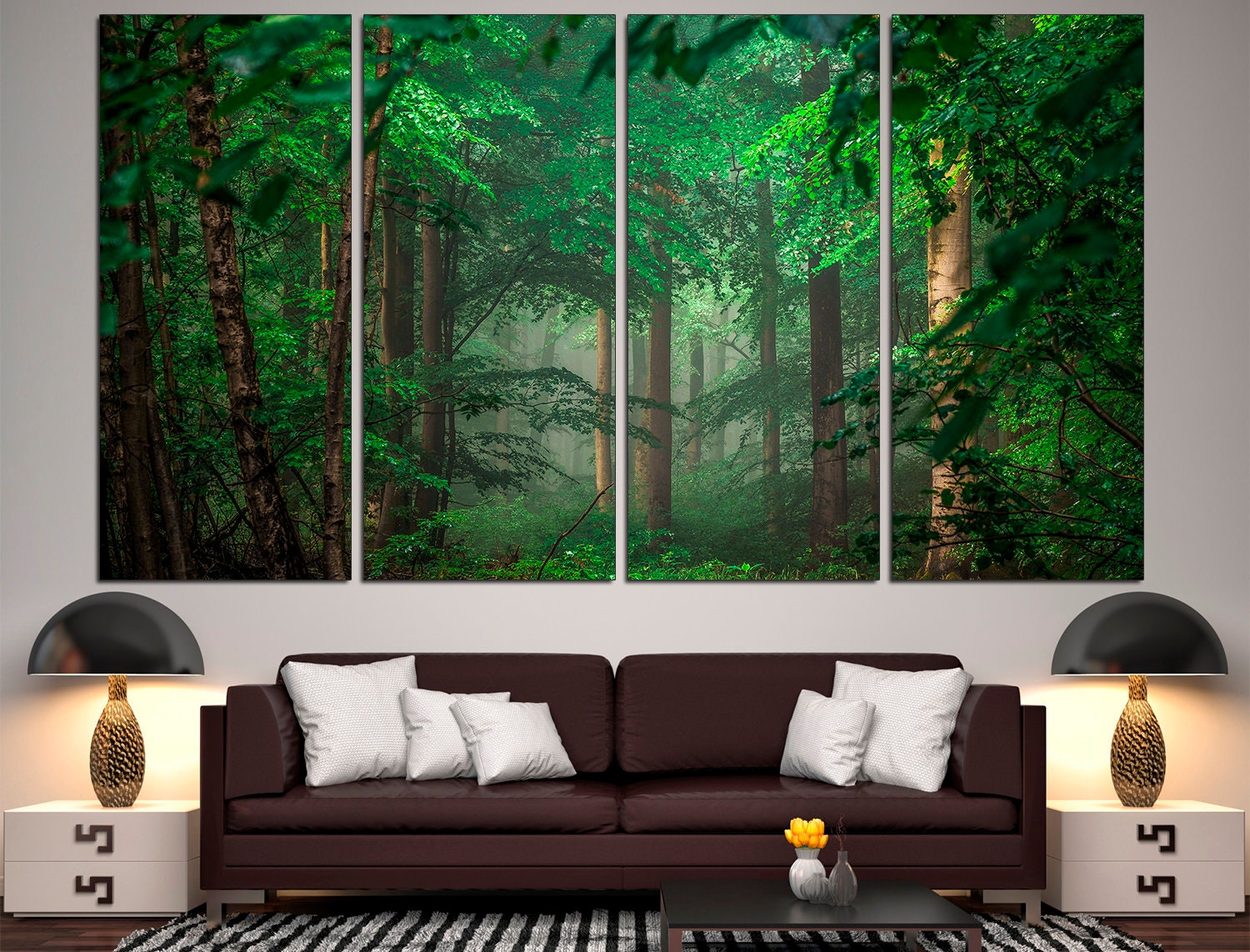 Forest Canvas Art Canvas Wall Art Forest Print Best Seller Art - Etsy UK