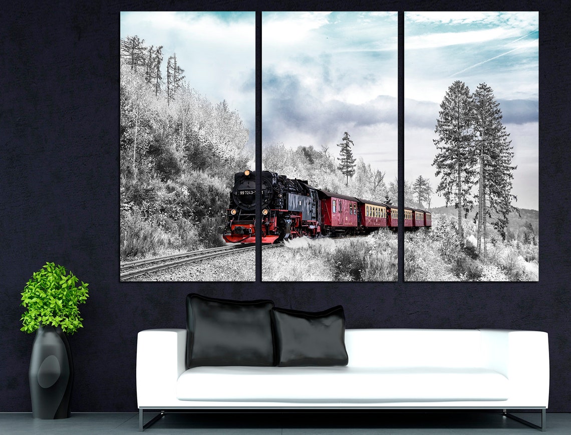 Train Wall Art Large Wall Art Locomotive Train Wall Art Prints - Etsy