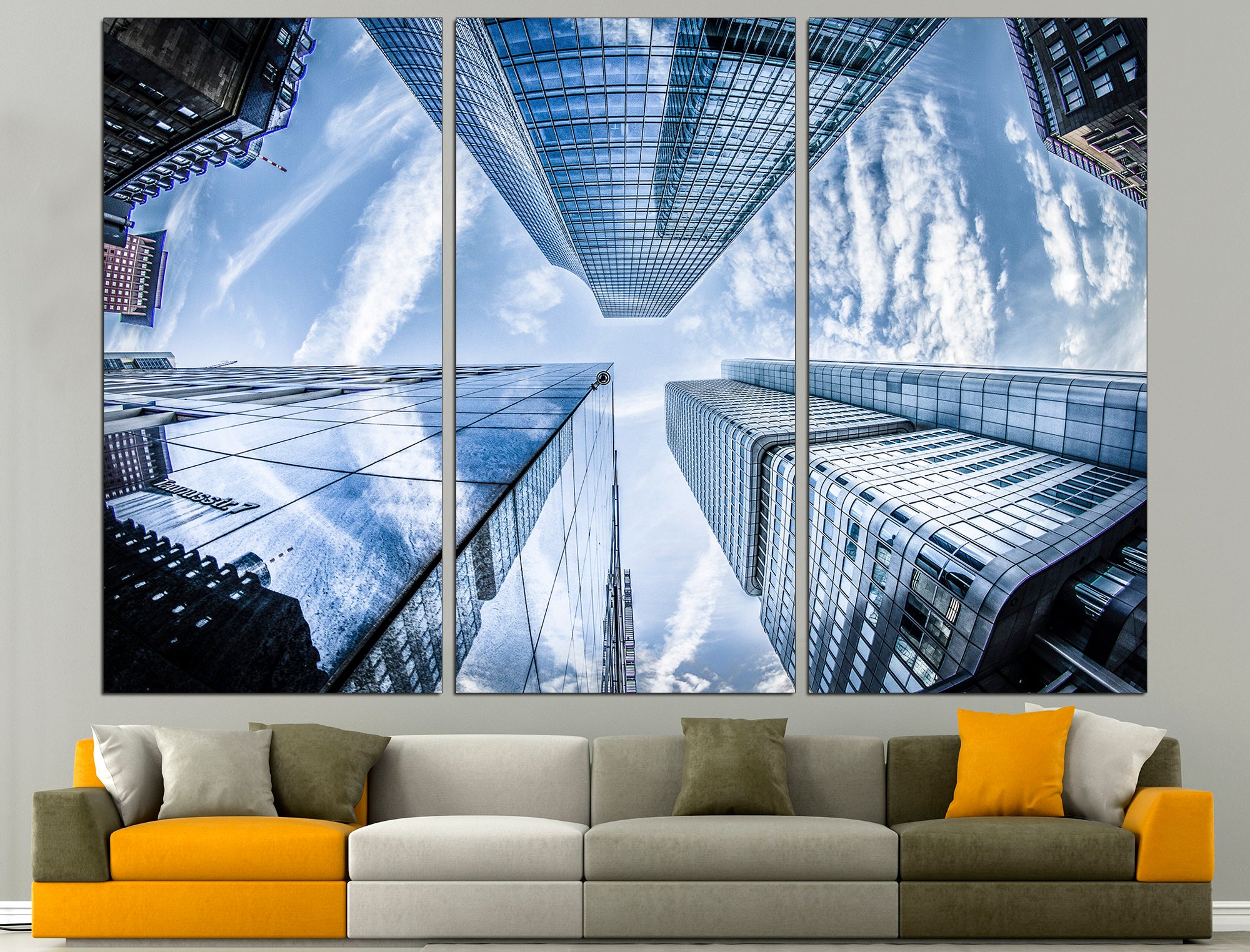 City Scape Print New York Skyline Abstract Skyline Art City Skyline ...