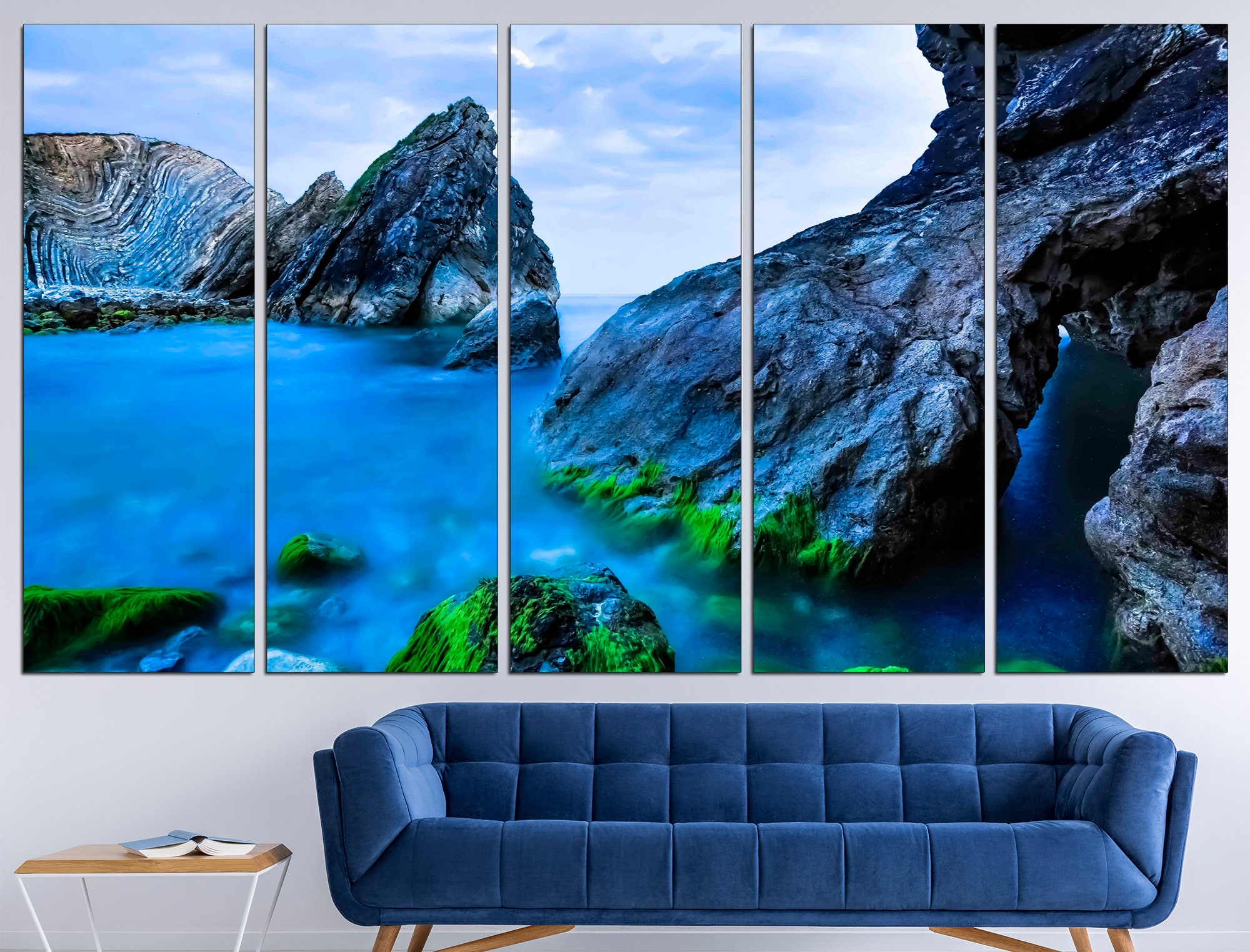 Ocean Mountains Ocean Landscape Mountain Landscape Sea Canvas Art ...