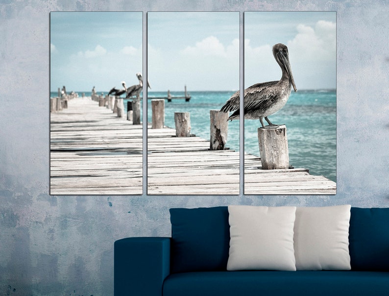Pelicans Bird Prints Pelican Wall Art Bird Poster Pelican Print Canvas ...