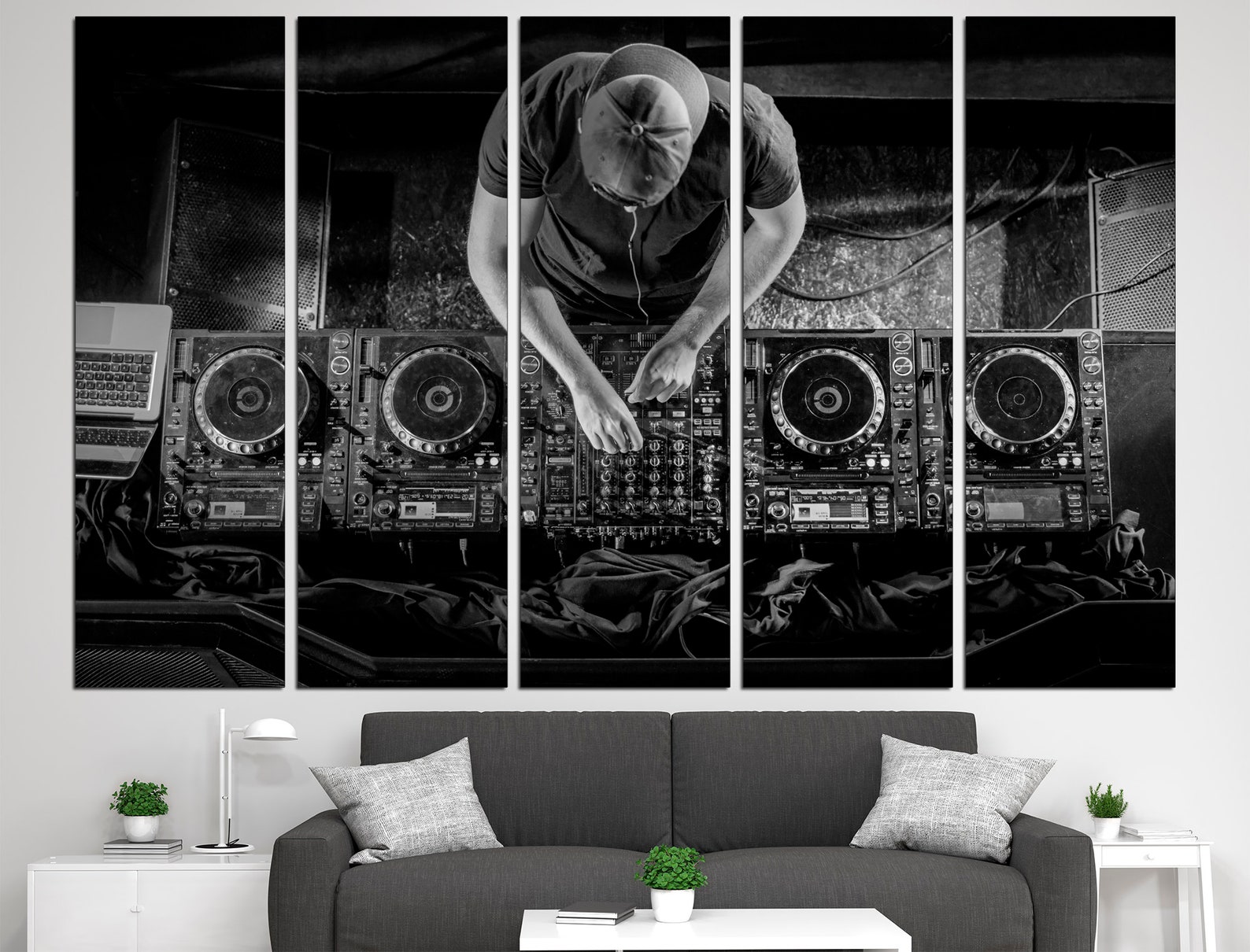 DJ Wall Art Modern Wall Decor DJ Poster Music Wall Art Canvas Wall Art ...