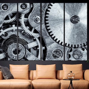 Engine Canvas Abstract Canvas Art Engine Art Motor Decor Metal Photo ...