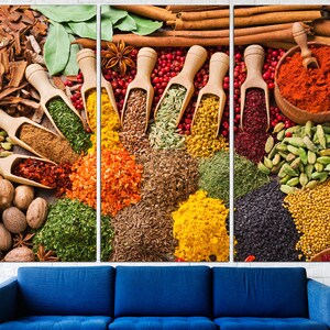 Kitchen Spices Decor Spices Print Spices Wall Art Kitchen Wall Decor ...