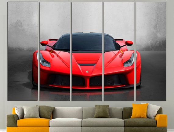 Ferrari Canvas Extra Large Wall Art Ferrari Print Boys Room | Etsy