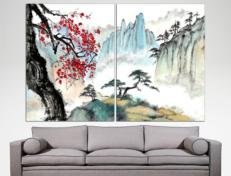 Japanese Canvas Large Canvas Art Japanese Art Print Canvas - Etsy