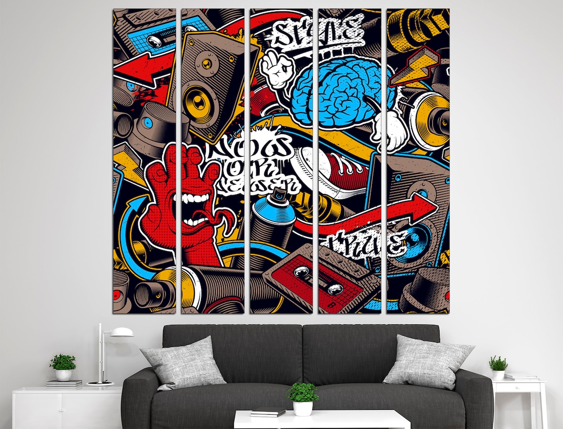 Graffiti Canvas Street Art on Canvas Original Canvas Art - Etsy
