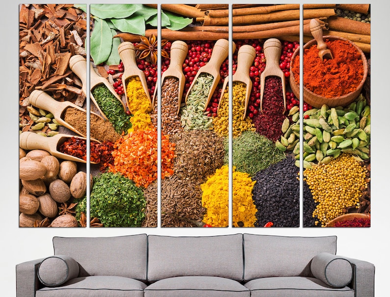 Kitchen Spices Decor Spices Print Spices Wall Art Kitchen Wall Decor ...
