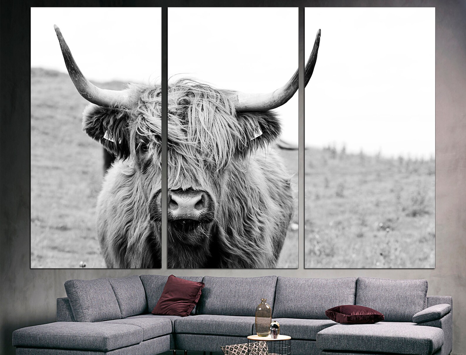 Bull Poster Longhorn Bull Buffalo Poster Cow Poster Bull - Etsy