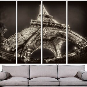 Paris Canvas Print Extra Large Wall Art Eiffel Tower Print France ...