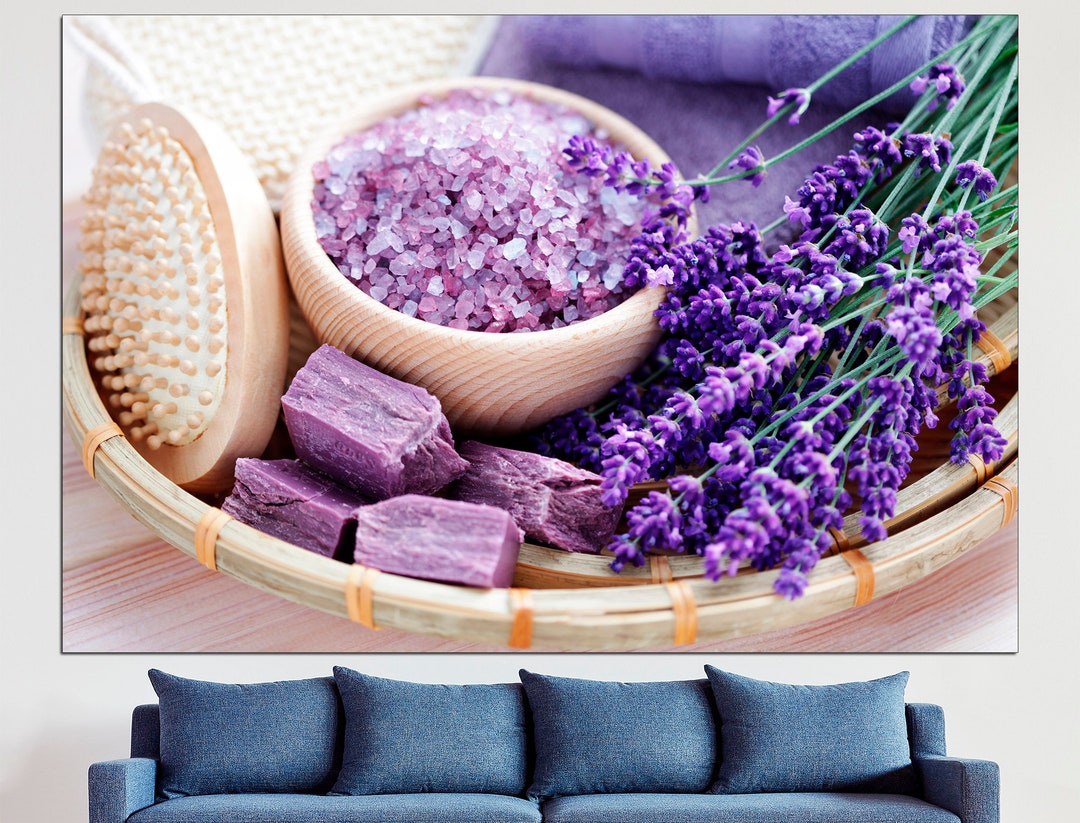 Lavender Bouquet Lavender Print Botanical Wall Art Lavender Canvas Art ...