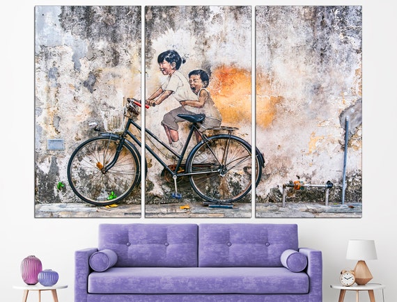 Street Art Canvas Graffiti Wall Art Urban Art Canvas Banksy | Etsy