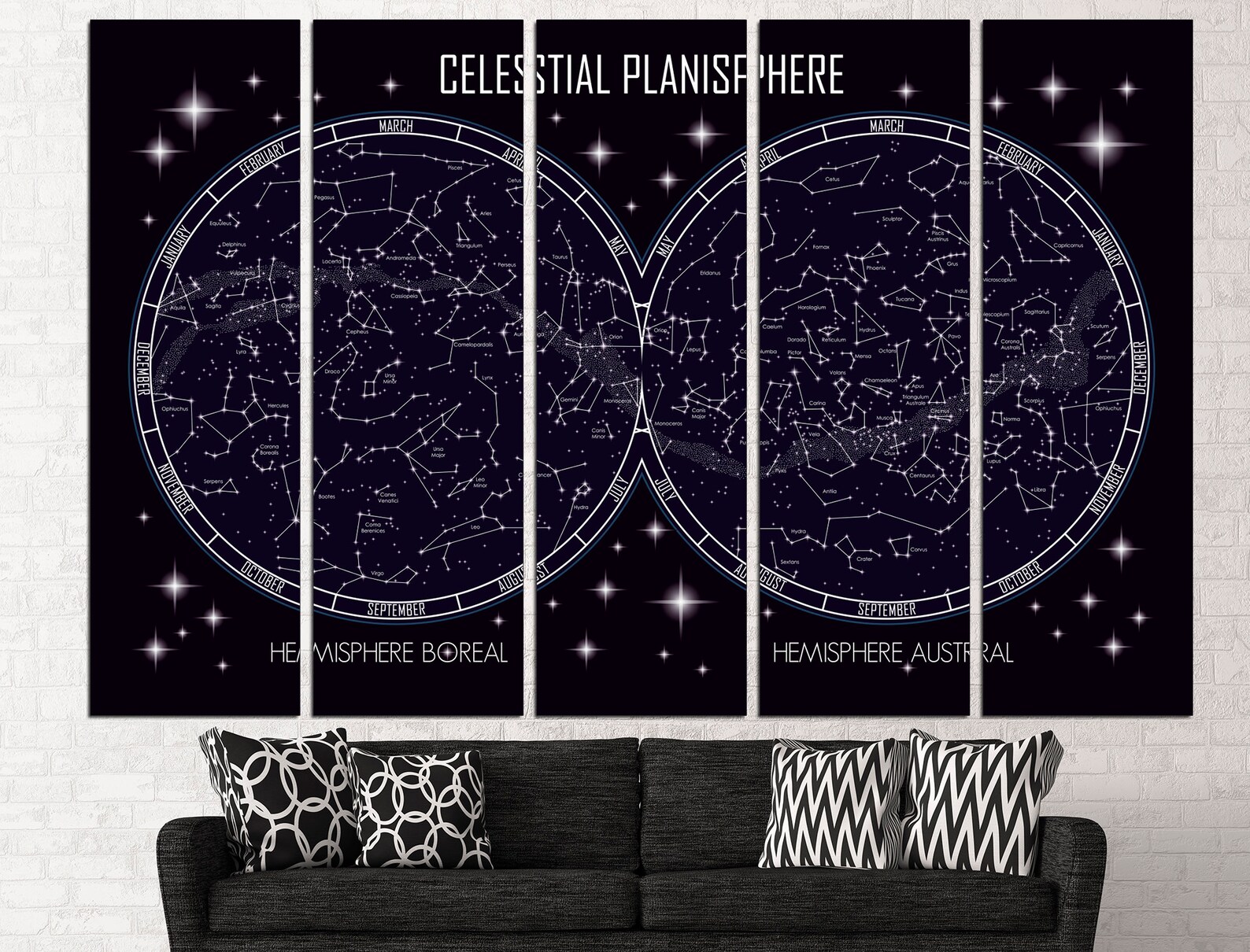 Constellation Map Star Map Print Star Map Framed Constellation - Etsy