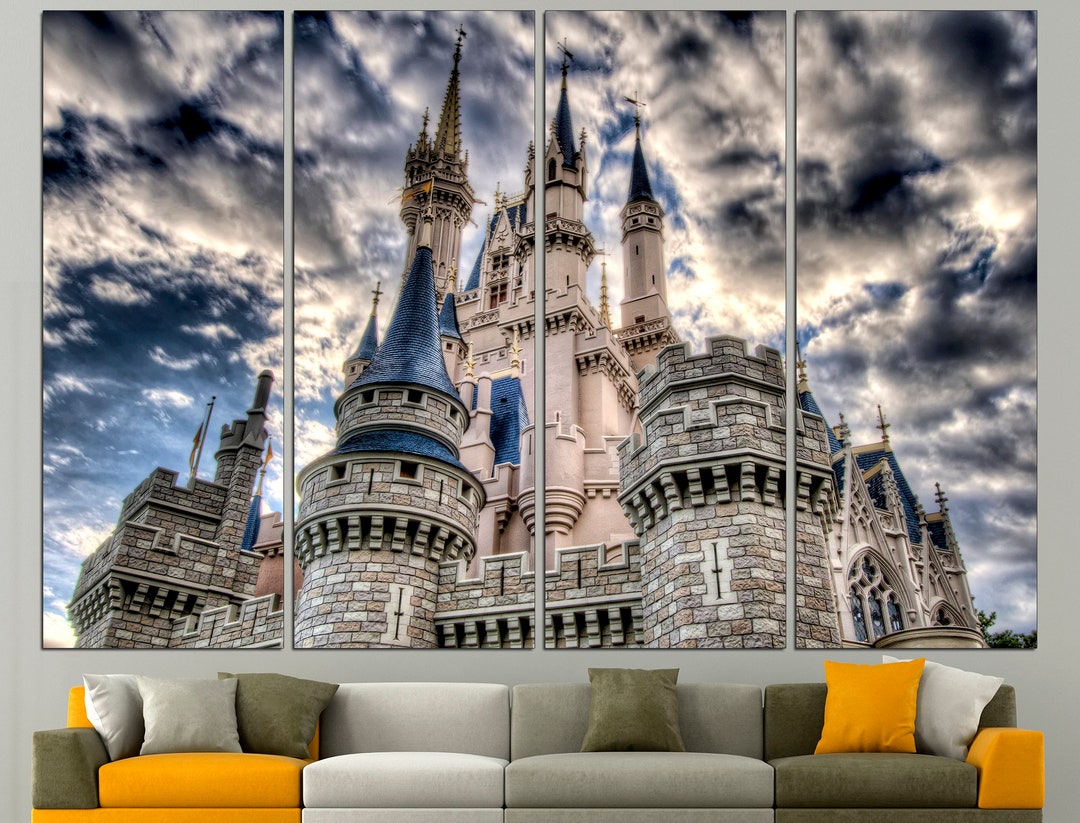 Castle Canvas Print Fairy Castle Kids Room Decor Architecture Print ...