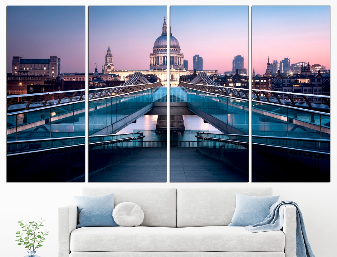 Millennium Bridge London Canvas Print Bridge in London Architecture ...