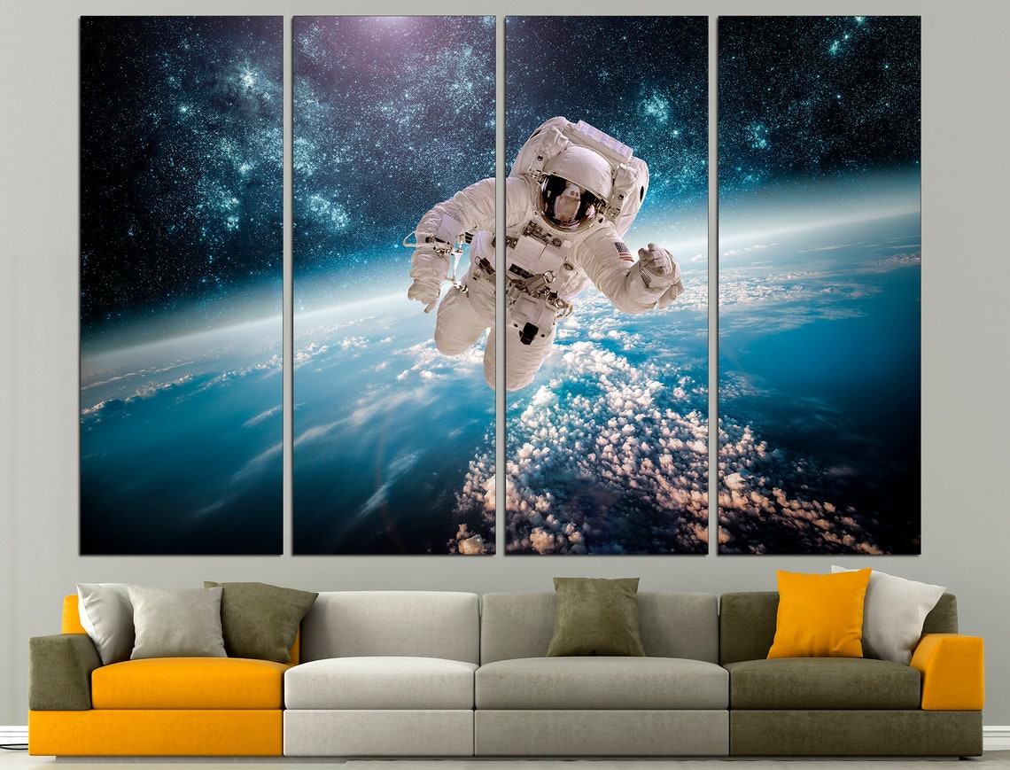 Astronaut Wall Art Space Poster Astronomy Art Planet Wall Art - Etsy