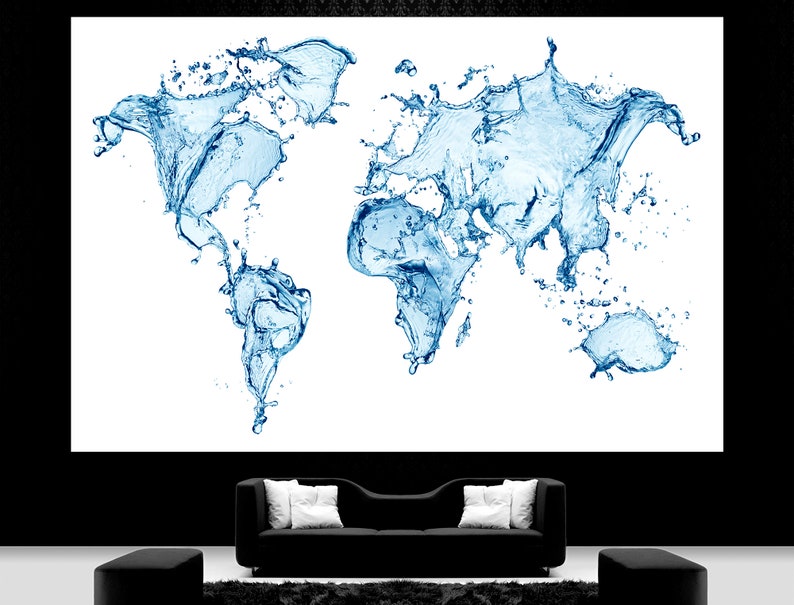 World Map Print Extra Large Wall Art World Map Wall Decor Map - Etsy